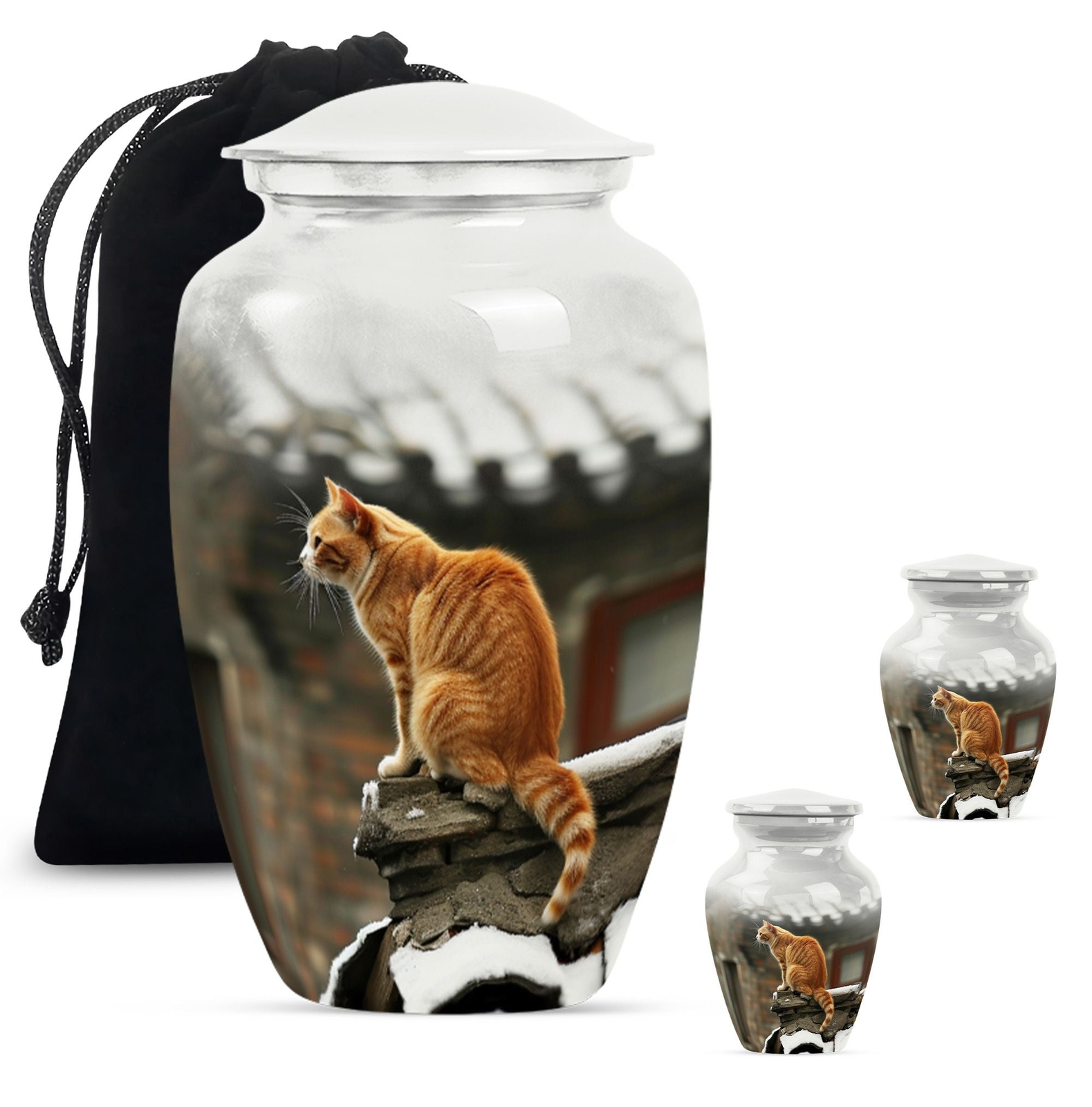 Eternal Rest: Orange Cat Memorial Urn, Treasured Ashes Keeper | eBay