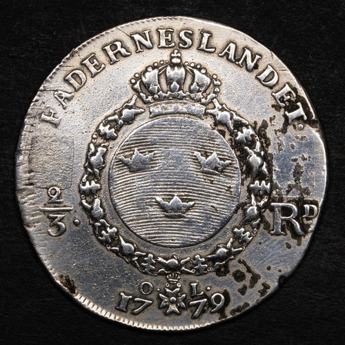 Sweden, 2/3 Riksdaler 1779, Gustaf III, Silver coin | eBay