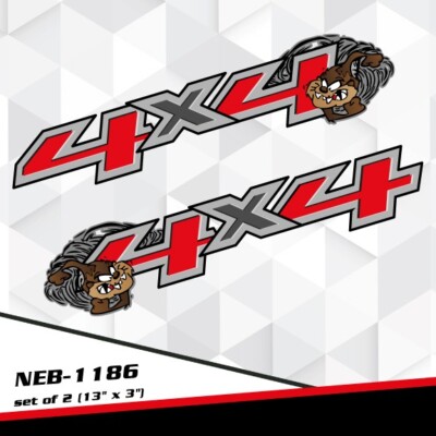 4x4 TAZ Vinyl Decals stickers for Chevy Silverado GMC Sierra Colorado ...