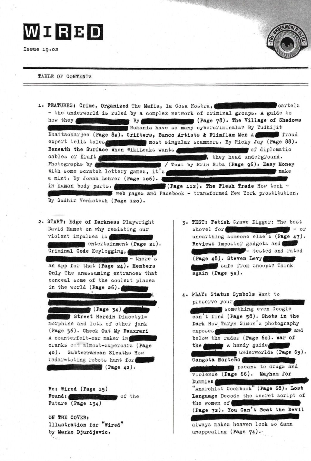 Wired Magazine Underworld Exposed Special Dark Side Tour WikiLeaks ...