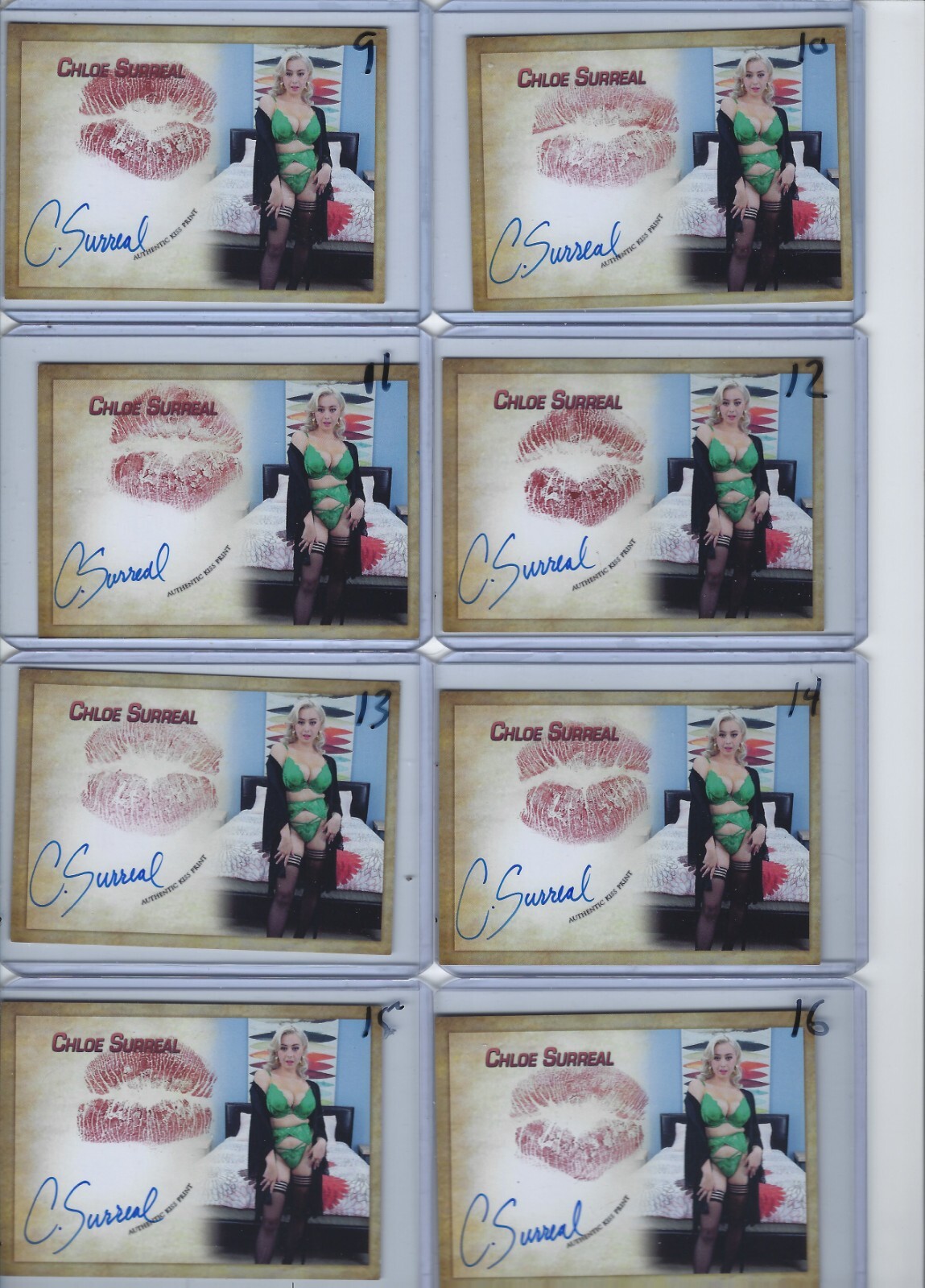 Chloe Surreal Actress Model Signed & Kissed Trading Card #11 Collectors ...