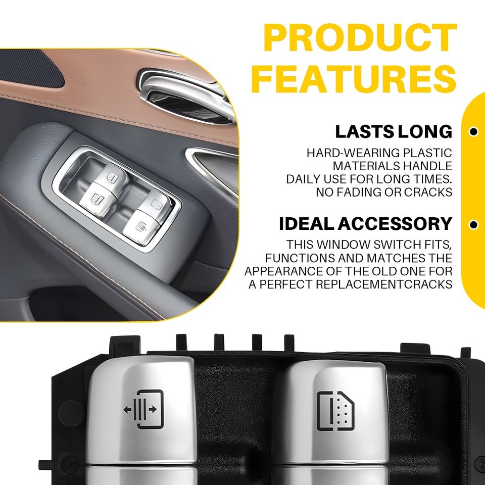 For Mercedes-Benz S Class W222 2014-17 Right Rear Power Window Switch 1 ...