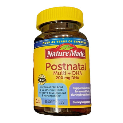 Nature Made Postnatal Multi + 200 mg DHA 60 Soft gels (12/2025+) | eBay