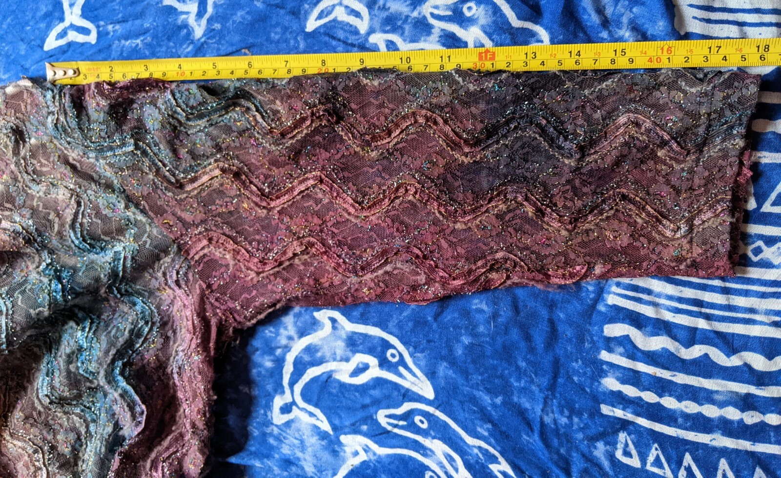 Suddenly Fem RARE vintage sheer sparkle 3/4 sleeve to… - Gem