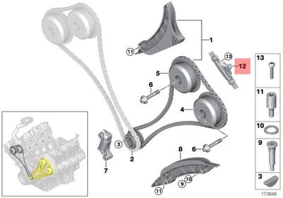 Genuine BMW E70 E70N E71 E72 F01 F02 Timing Chain Guide Rail OEM ...