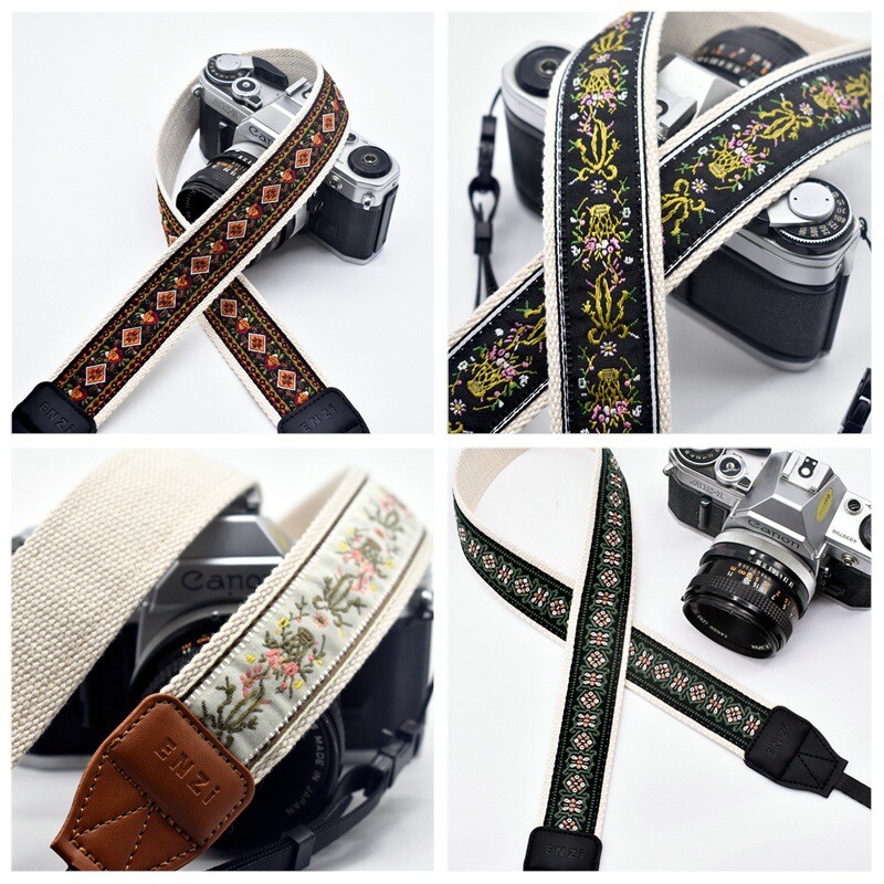 Micro SLR Camera Retro Ethnic Style Shoulder Strap Embroidered Ribbon 3 ...