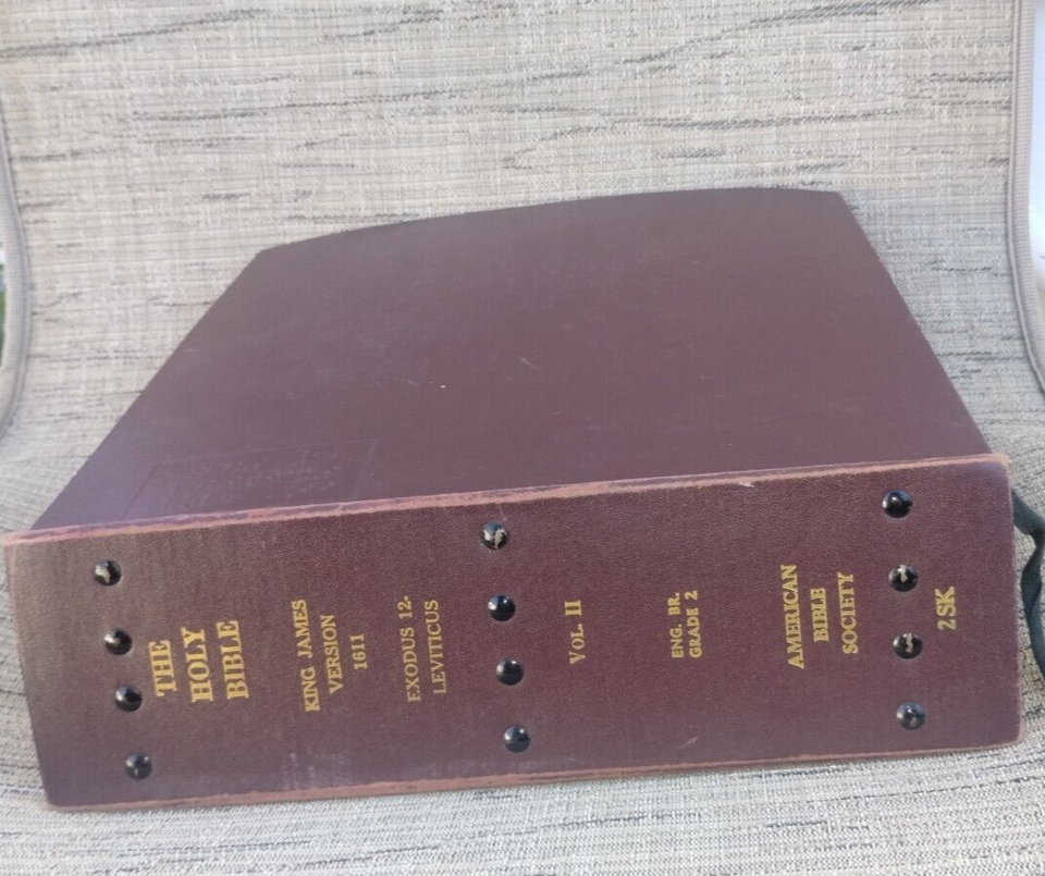 vintage Braille Holy Bible King James Version vol 2 3 4 7 and 11 grade ...