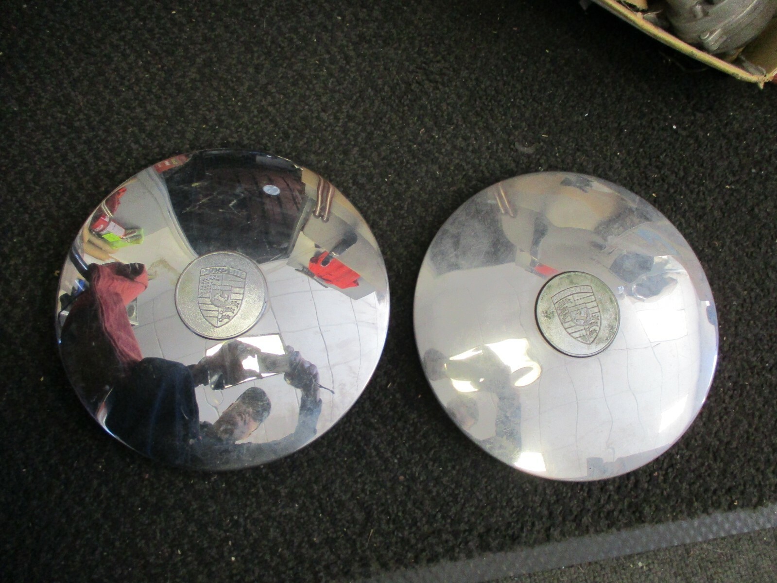 PORSCHE Wheel Hubcaps 356-911-912 With Crests GERMAN ORIGINAL GENUINE ...