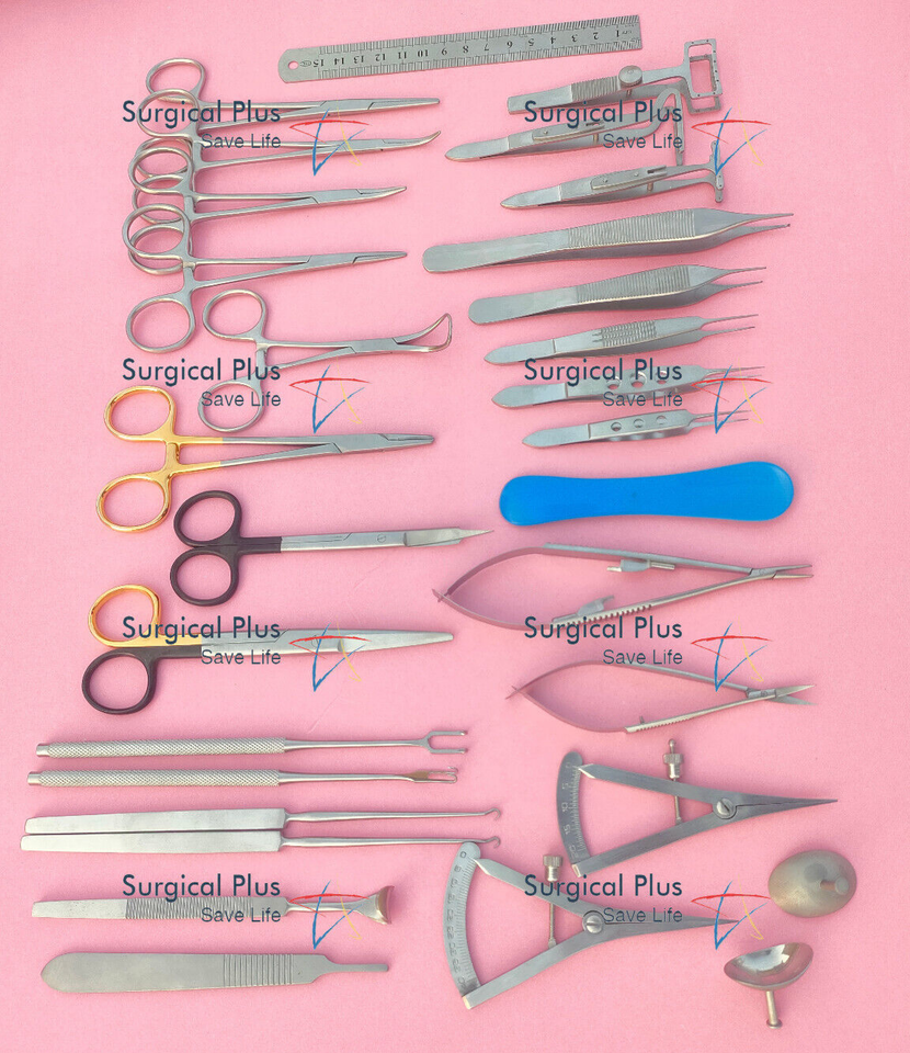 Ophthalmic Eye Surgery Set Blepharoplasty Instruments Ophthalmology 30 ...