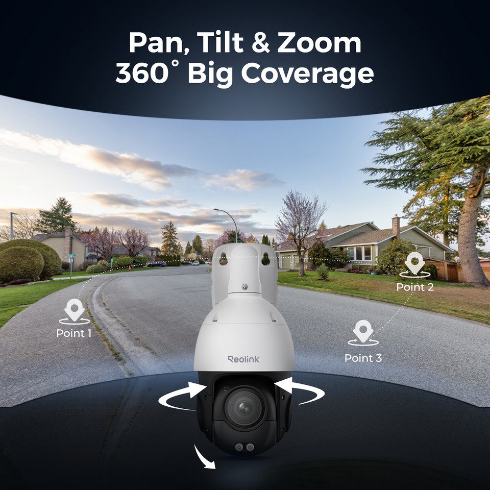 Reolink 823S2 4K PoE Security Camera 16X Optical Zoom PTZ Auto Tracking ...