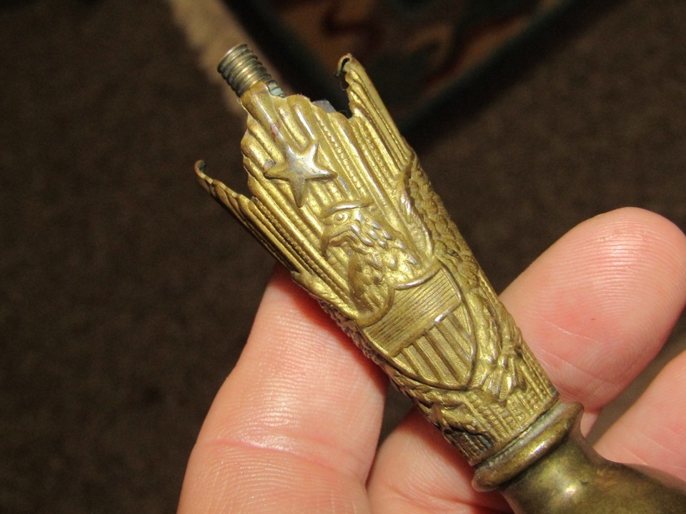 Original Indian Wars US Cavalry Brass Model 1872 Helmet Plume Socket ...