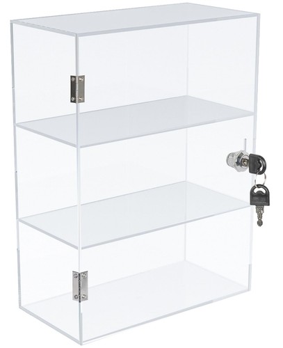 Acrylic Display Case with Lock, Countertop Locking Display Cabinet with ...