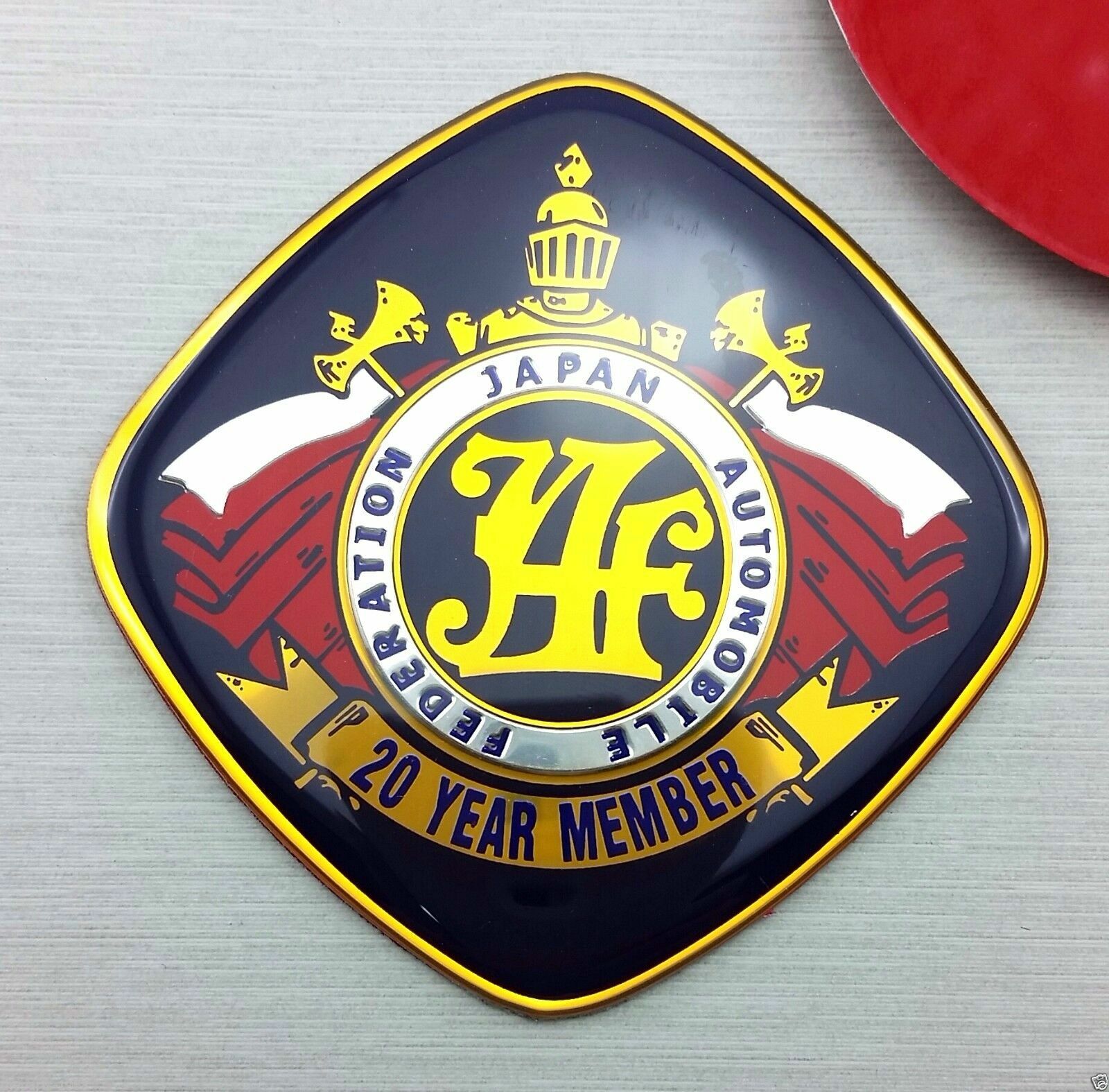 JAF 20 Year Member Japan Automobile Federation JDM Car Emblem Badges ...