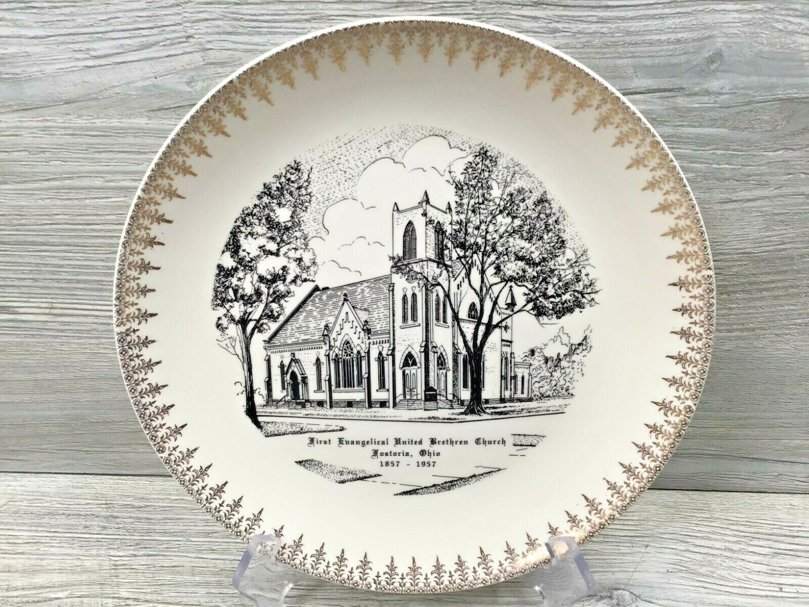 Vintage Church Plate - First Evangelical United Brethren Church ...