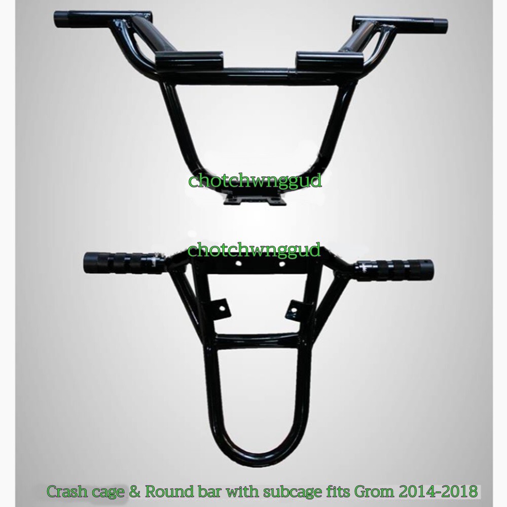 Honda Grom Crash cage + Round bar Fits:13-20 Motorcycle Stunt Part Foot ...