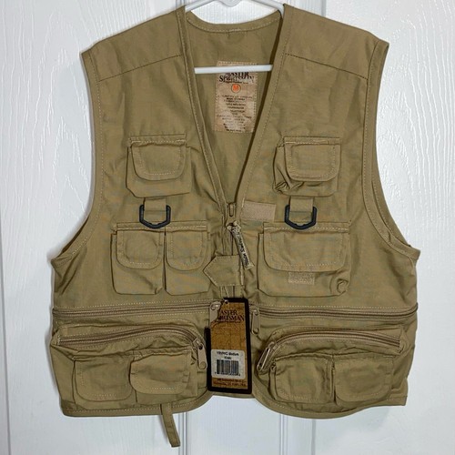 Master Sportsman Rugged Gear Khaki Youth MEDIUM Kids Fishing Pockets ...
