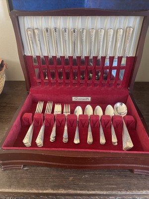 Oneida W. A. Rogers Rosalie Silver plate, Full Service (72 pcs ...