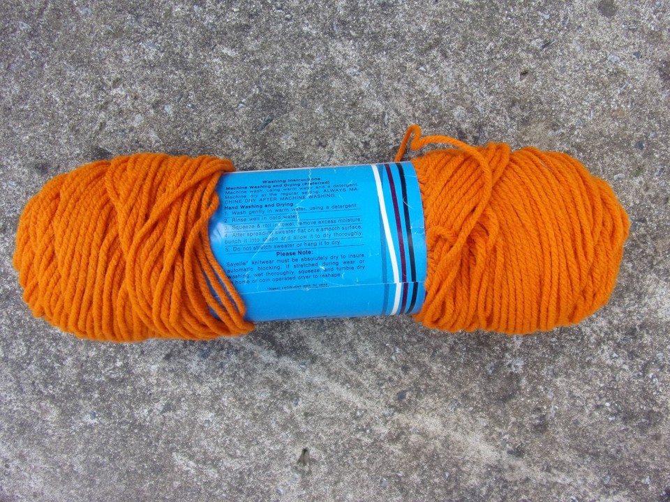 Tangerine orange Vintage Dawn orlon acrylic American Thread yarn | eBay