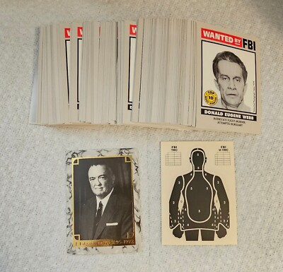 1993 Wanted By The FBI Complete Card Set 1-100 & 2 Bonus Insert Cards ...