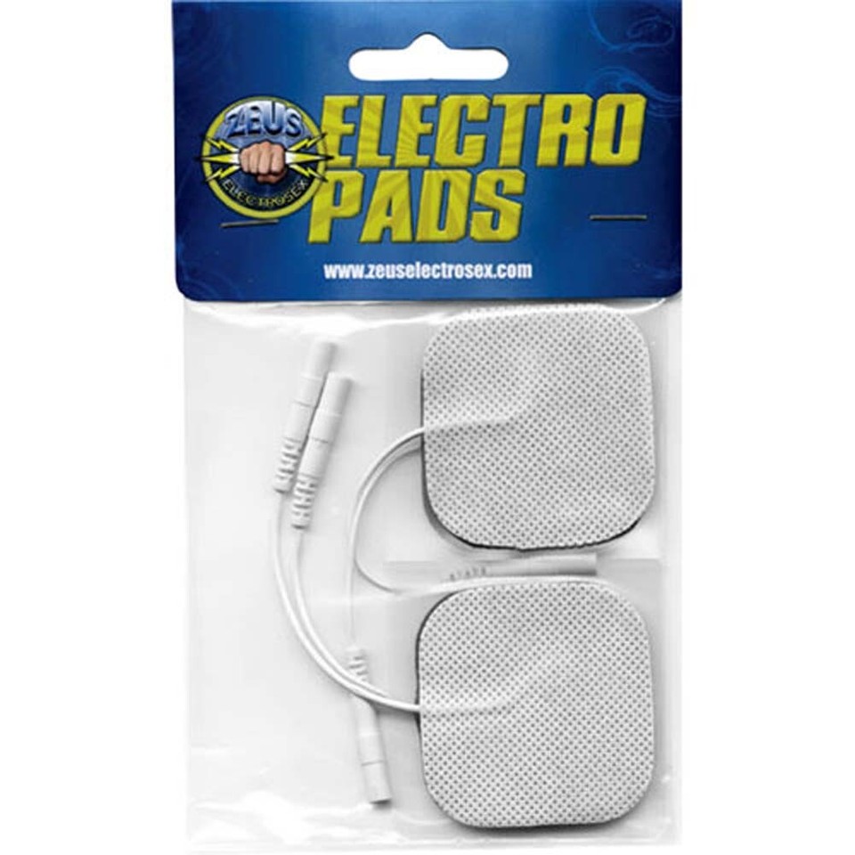 Zeus Deluxe Silicone White Electro Stimulation 4 Pads E-Stim Massage ...