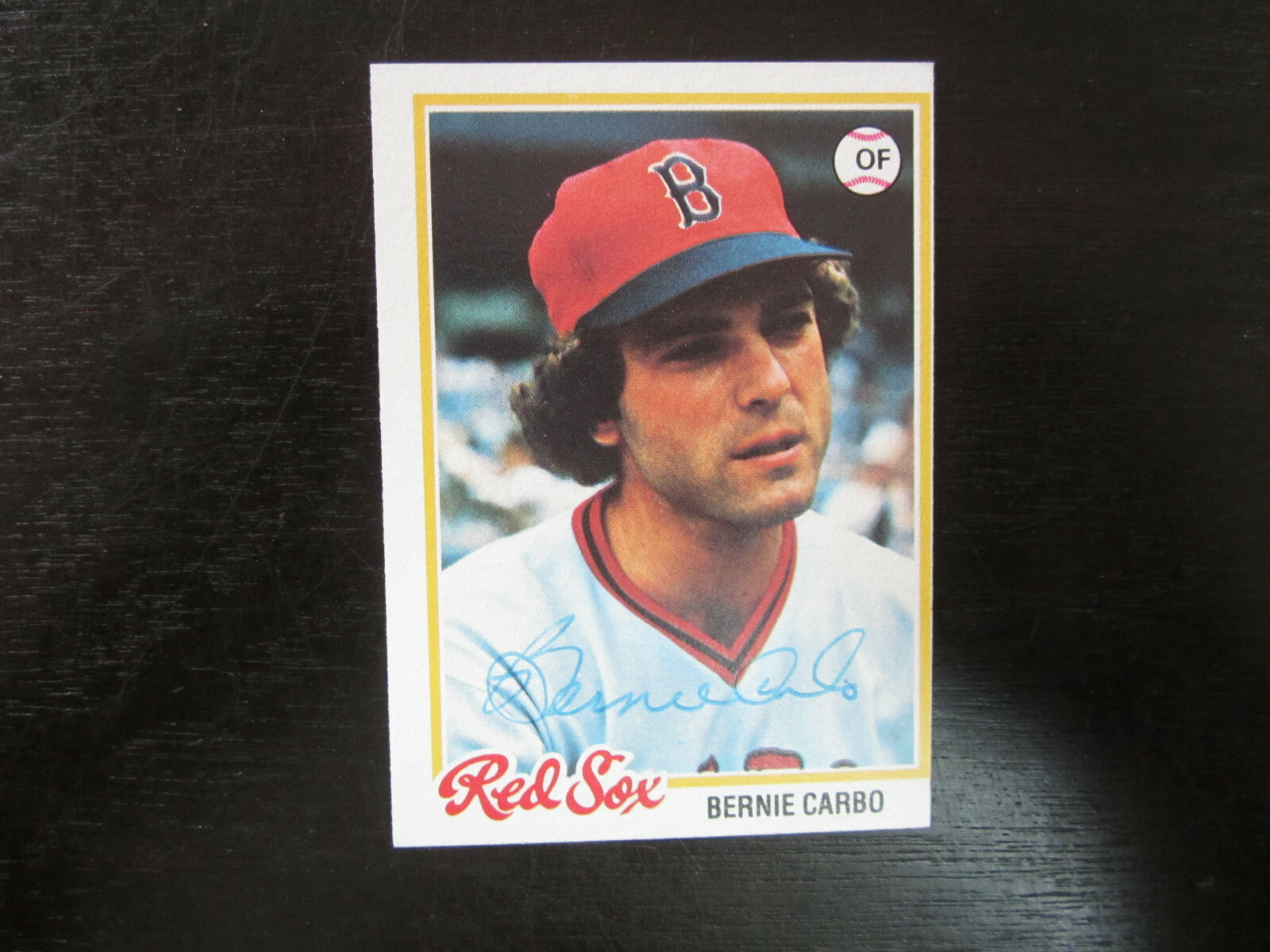1978 Topps # 524 Bernie Carbo Autograph Signed Card (M) Boston Red Sox ...