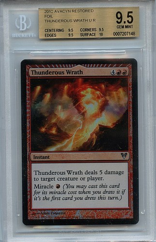MTG Thunderous Wrath BGS 9.5 Gem Mint Avacyn Restored Foil Magic Card ...
