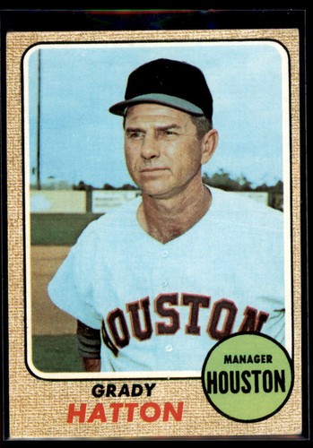 1968 Topps Grady Hatton MGR #392 Houston Astros | eBay