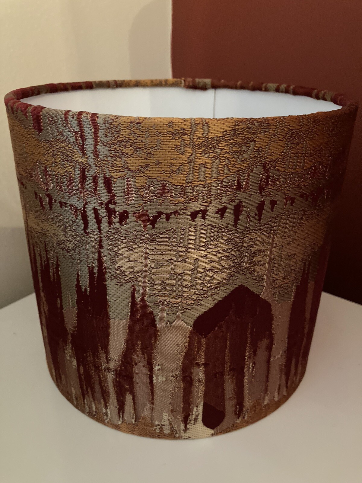 Fryetts Inca Burnt Orange Red Gold Lampshade Aztec Abstract Porter ...