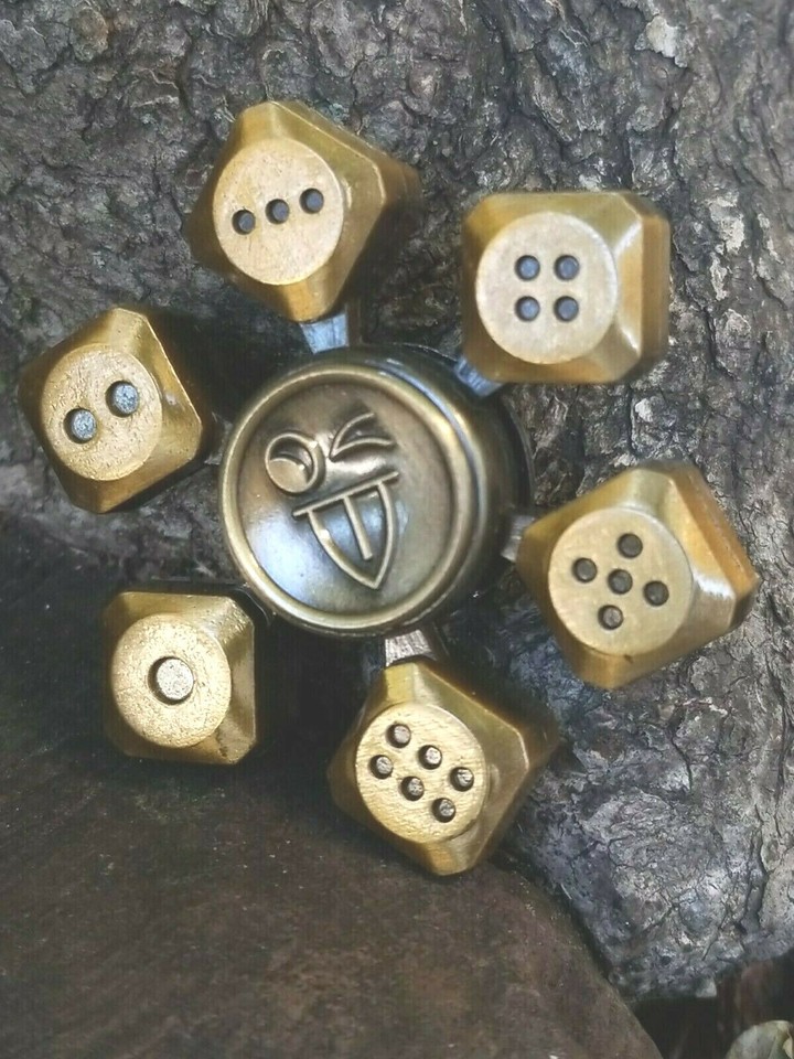 Craps Dice Metal Hand Fidget Spinner Bones, Casino, Good Luck Adult ...