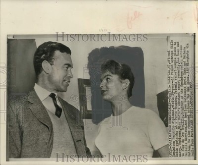 1956 Press Photo Actress Odile Rodin and Porfirio Rubirosa at Paris ...
