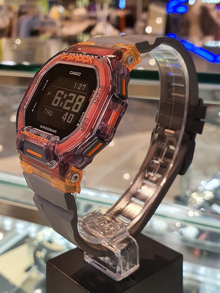 Casio G-Shock GBD-200SM-1A5 Black Orange Resin Strap Men Watch Original ...
