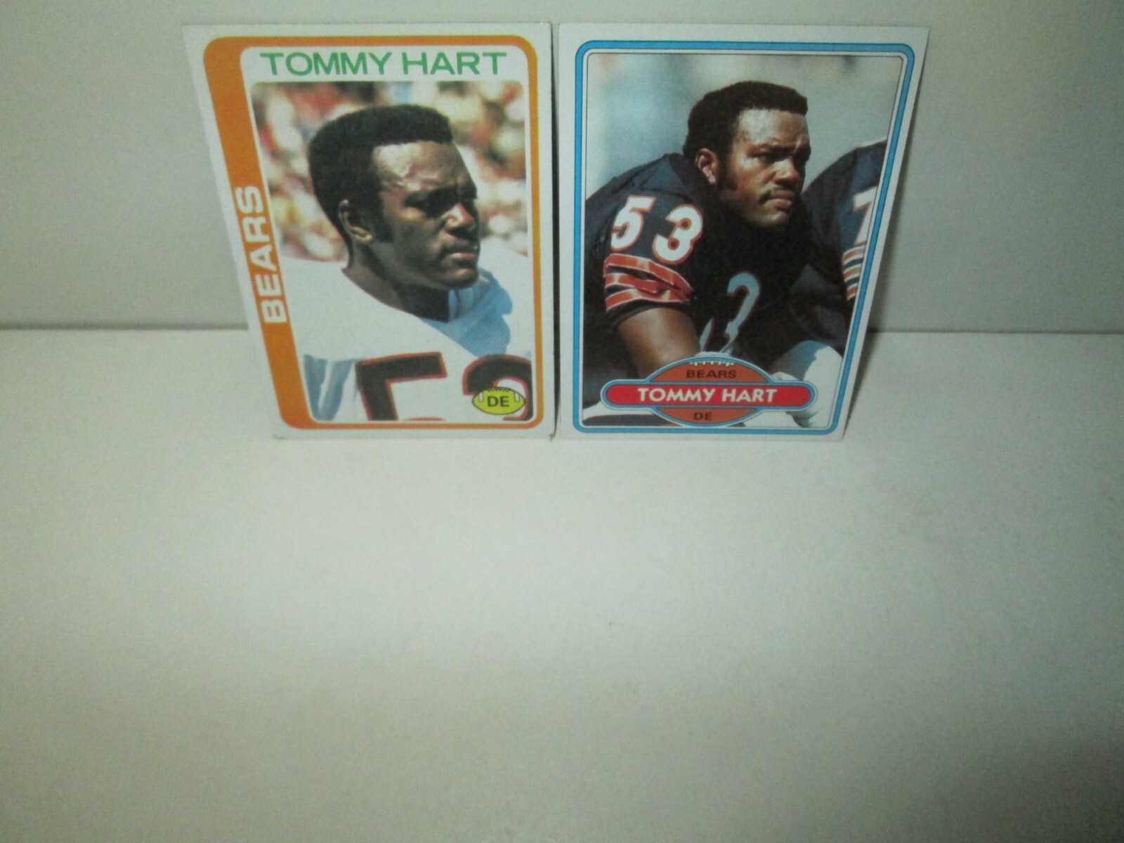 LOT OF 2 TOMMY HART 1970s Topps Cards #302 307 CHICAGO BEARS 49ers DE ...