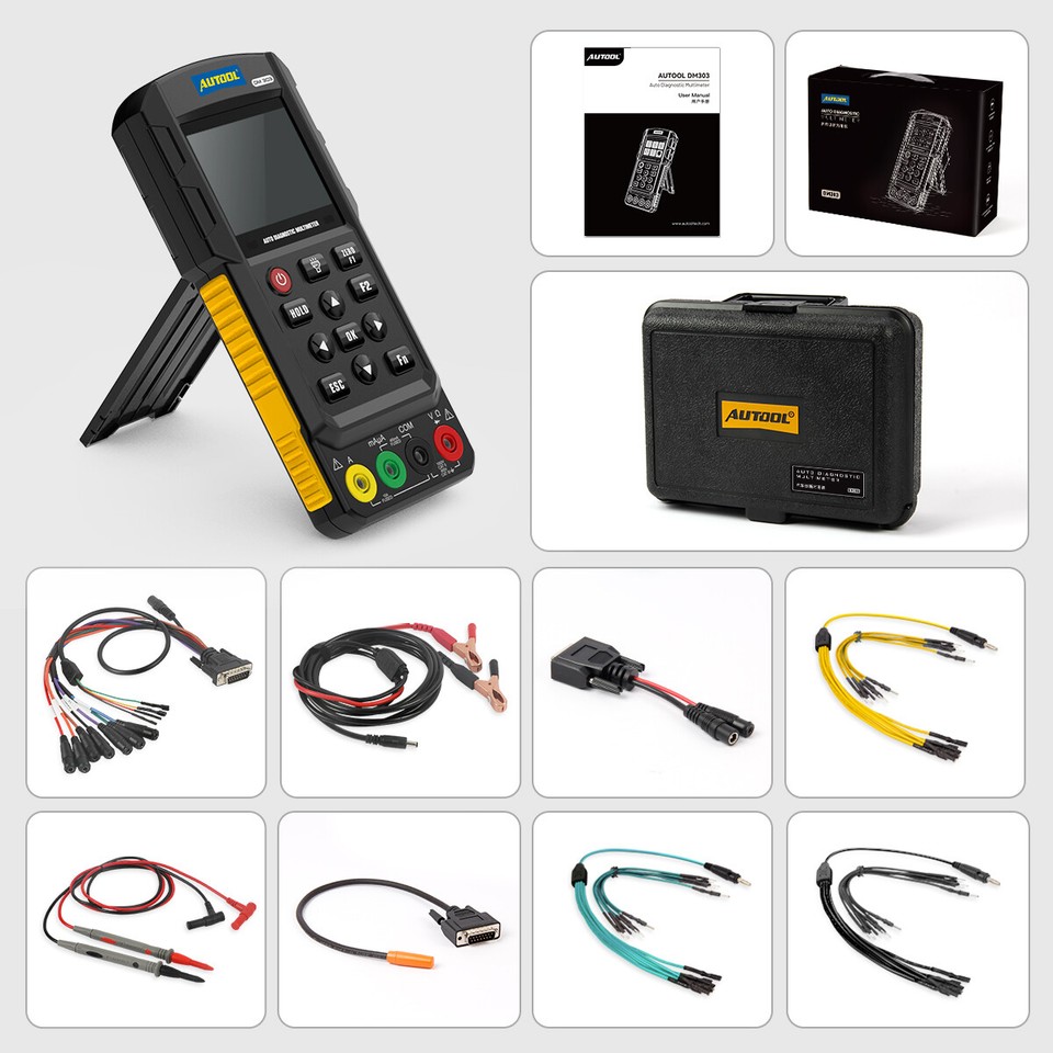 12 Multifunctional Car Diagnostic Tester Set Digital Oscilloscope ...