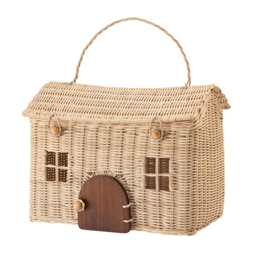 House Shaped Storage Basket, Square House Type, Large Size, Natural ...