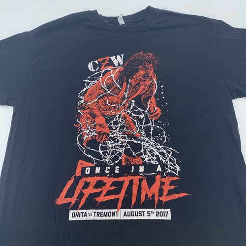CZW Once In A Lifetime Shirt XL Atsushi Onita vs Matt Tremont Wrestling ...