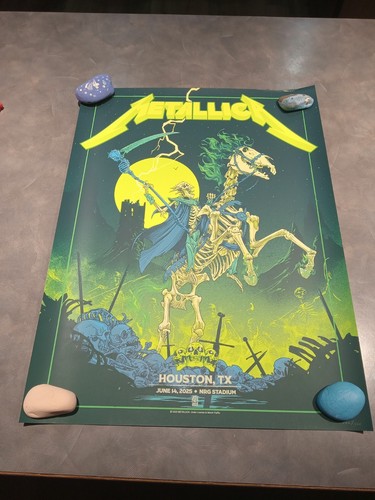 Metallica M72 HOUSTON SHOW POSTER 2025 #242 /900 *DAMAGE PLEASE READ ...