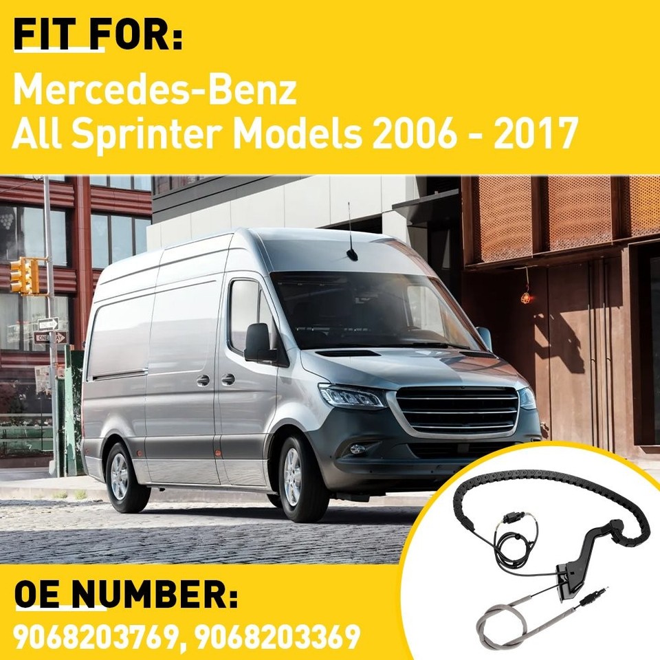 Sliding Door Cable Lower Bottom Roller Passenger Fit Mercedes Sprinter ...