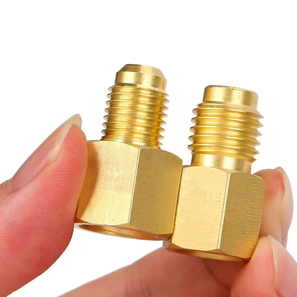 Refrigerant Tank Adapters Kit 1/2" Female to 1/4" Male Flare for Vacuum ...