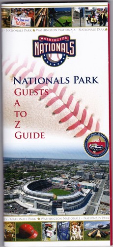 2009 WASHINGTON NATIONALS BASEBALL PARK GUIDE AND SCHEDULE BOOKLET 32 ...