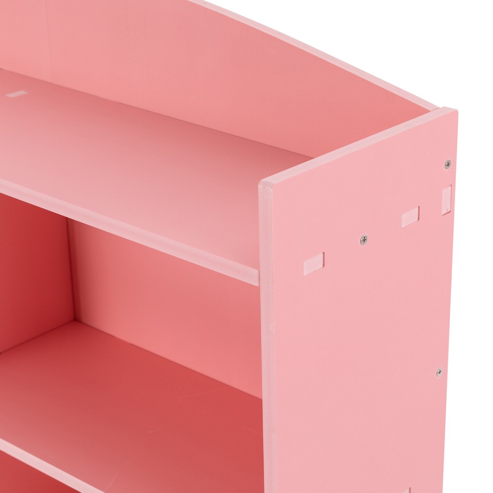 Kids Chest Toy Box Bookcase Girls Storage Bin Organizer Toys Bookshelf ...