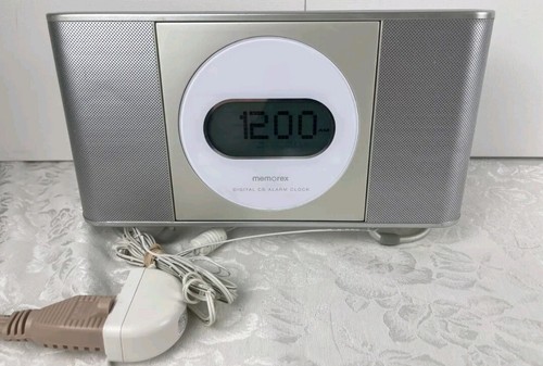 Memorex Digital Stereo Clock Radio AM/FM Dual Alarm Front Load CD ...