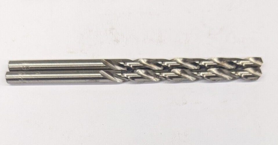 2 Jobber Length Drills Short Flute Wire Gauge Size #26 Bright HSS 118 ...