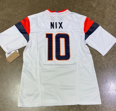 Denver Broncos Bo Nix Jersey # 10 White Men and Women Sizes with ...