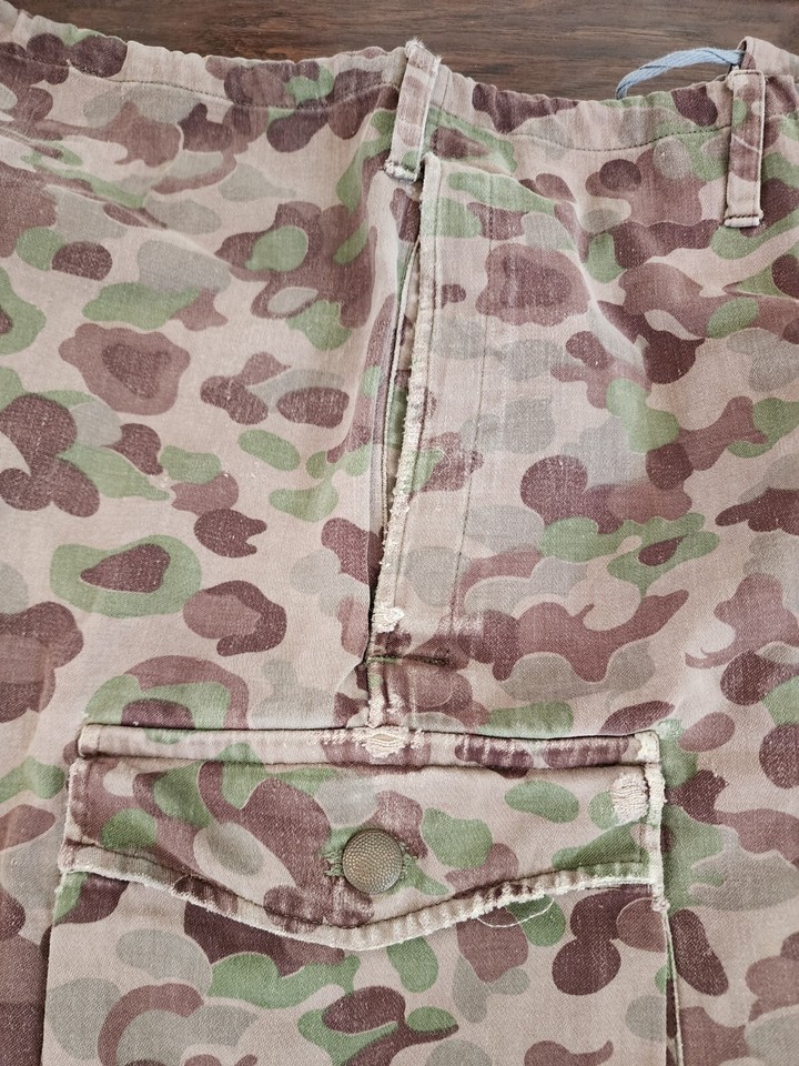 Vintage Austrian Army Pea Dot Camo Trousers Pants Size 36, Repairs Worn ...