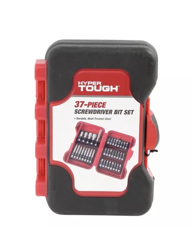 37 PIECE DURABLE HEAT-TREATED STEEL HYPER TOUGH SCREW DRIVER BIT SET ...