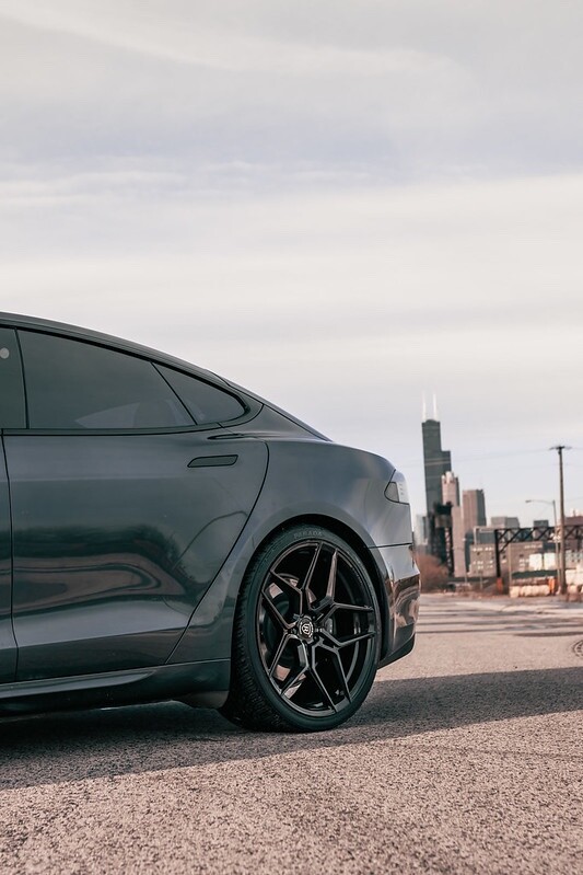 21” ROHANA RFX11 BLACK CONCAVE WHEELS RIMS FOR TESLA MODEL S MODEL X ...