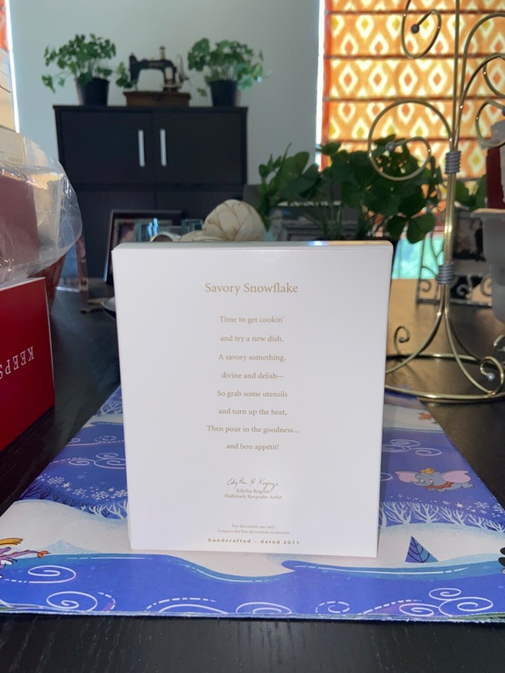 2011 HALLMARK SAVORY SNOWFLAKE KITCHEN COOKING UTENSILS ORNAMENT BRAND ...