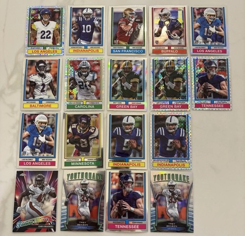 Lot Of 36 2024 Topps Chrome Football Base Cards, Inserts, Rookies ...