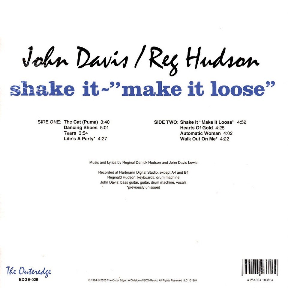 J. D. (Puma) Lewis - Shake It - Make It Loose (Vinyl LP - 1984 - EU ...