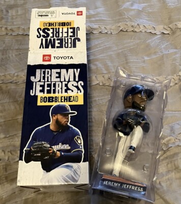 JEREMY JEFFRESS Milwaukee Brewers 2019 Bobblehead SGA Baseball MLB Free ...